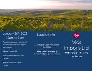 Georgia Crown Distributing Co. – Vias Imports LTD. Portfolio Tasting ...