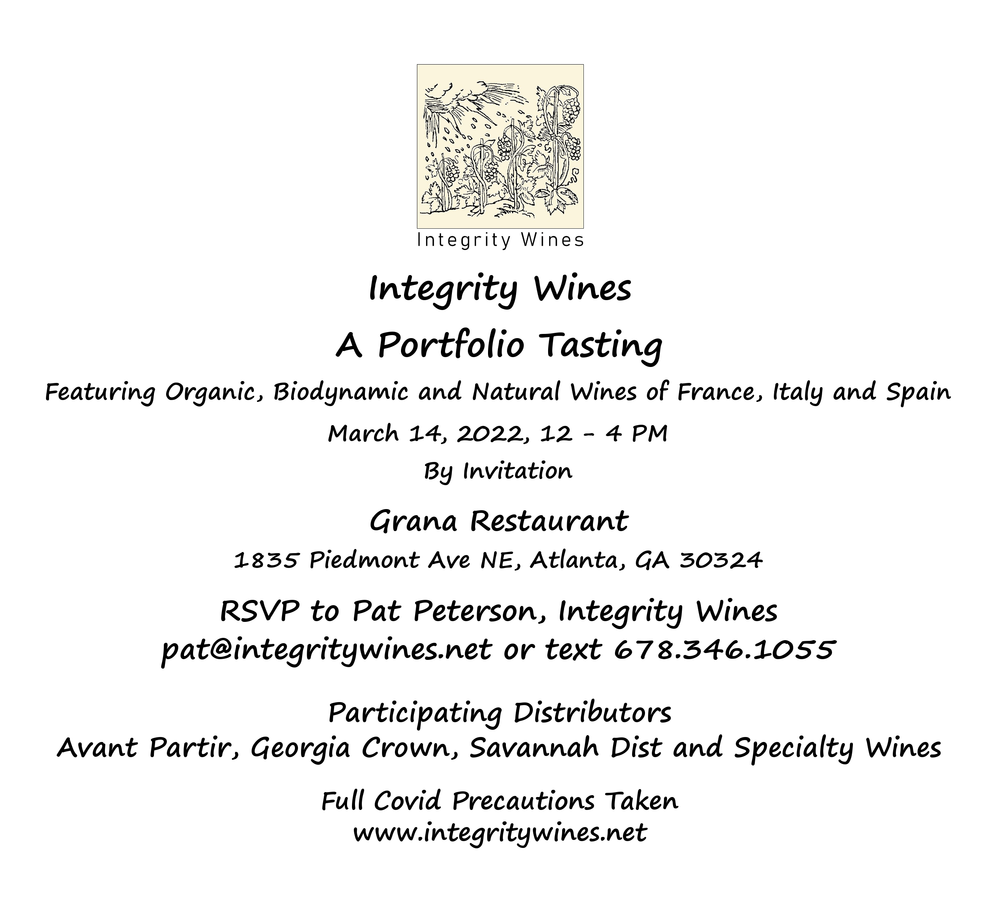 Georgia Crown Distributing Co. – Integrity Wines Portfolio Tasting ...