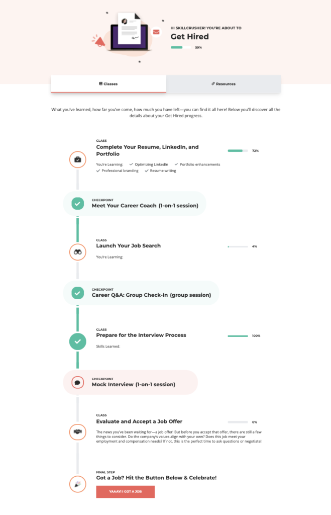 Skillcrush Break Into Tech Updated to Add Get Hired Track
