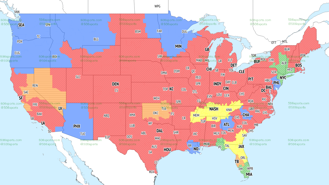 NFL coverage map Week 14: NFL TV map broadcast info for Sunday's games ...