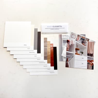 Request a complimentary sample kit | EasyClosets