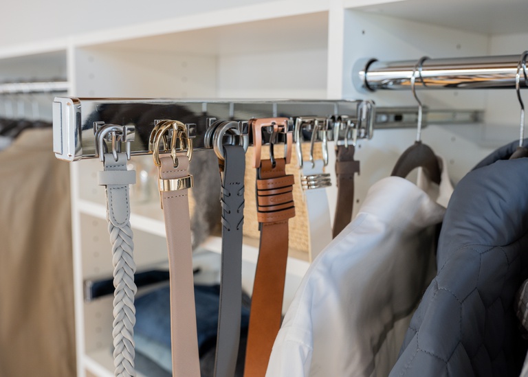 Slide-Out Belt Rack | EasyClosets