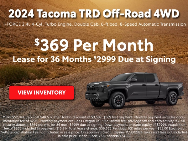 Tonkin Toyota Lease Offers | Ron Tonkin Toyota