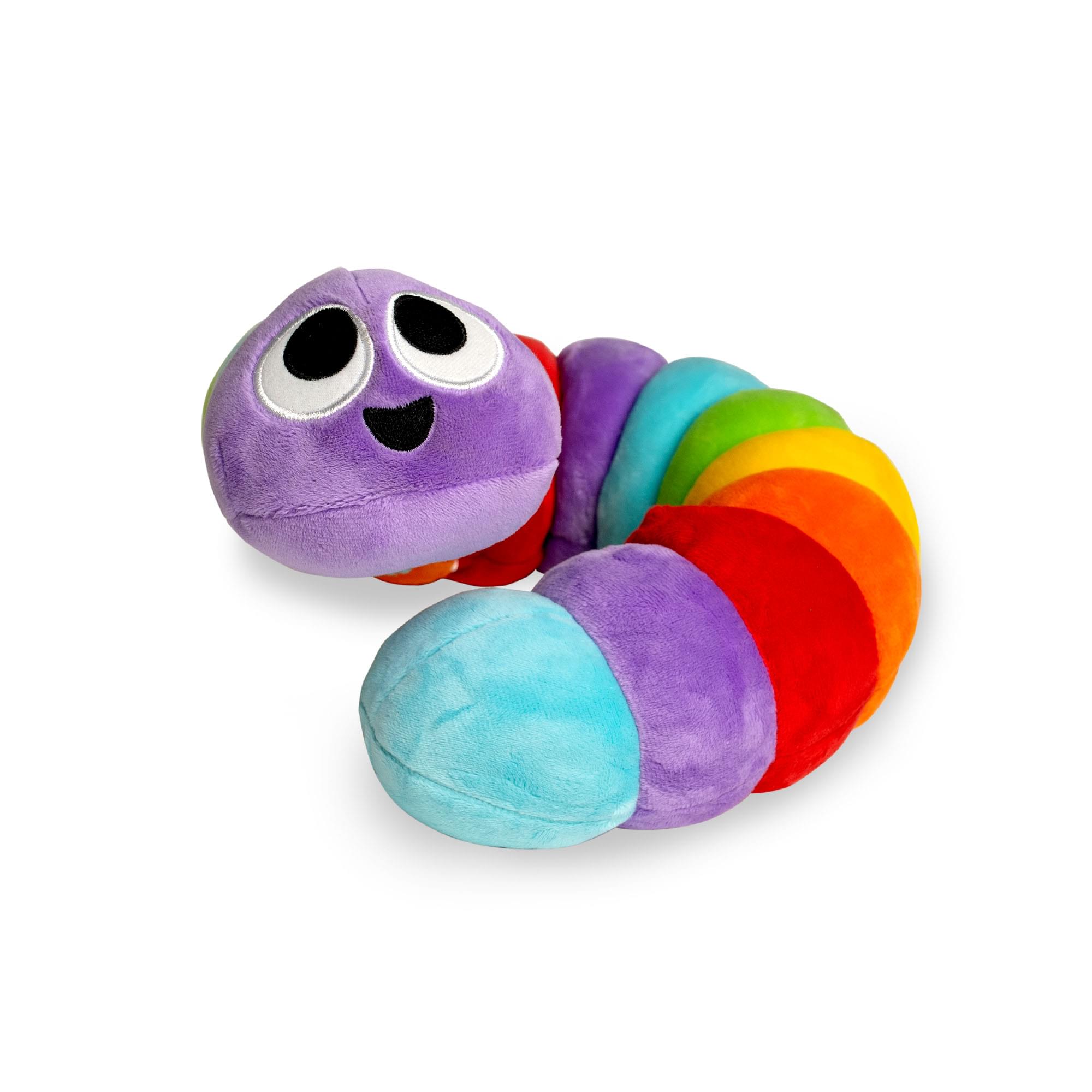 Bonkers Toy Co. Slither IO Jumbo 24 Inch Bendable Plush | Rainbow