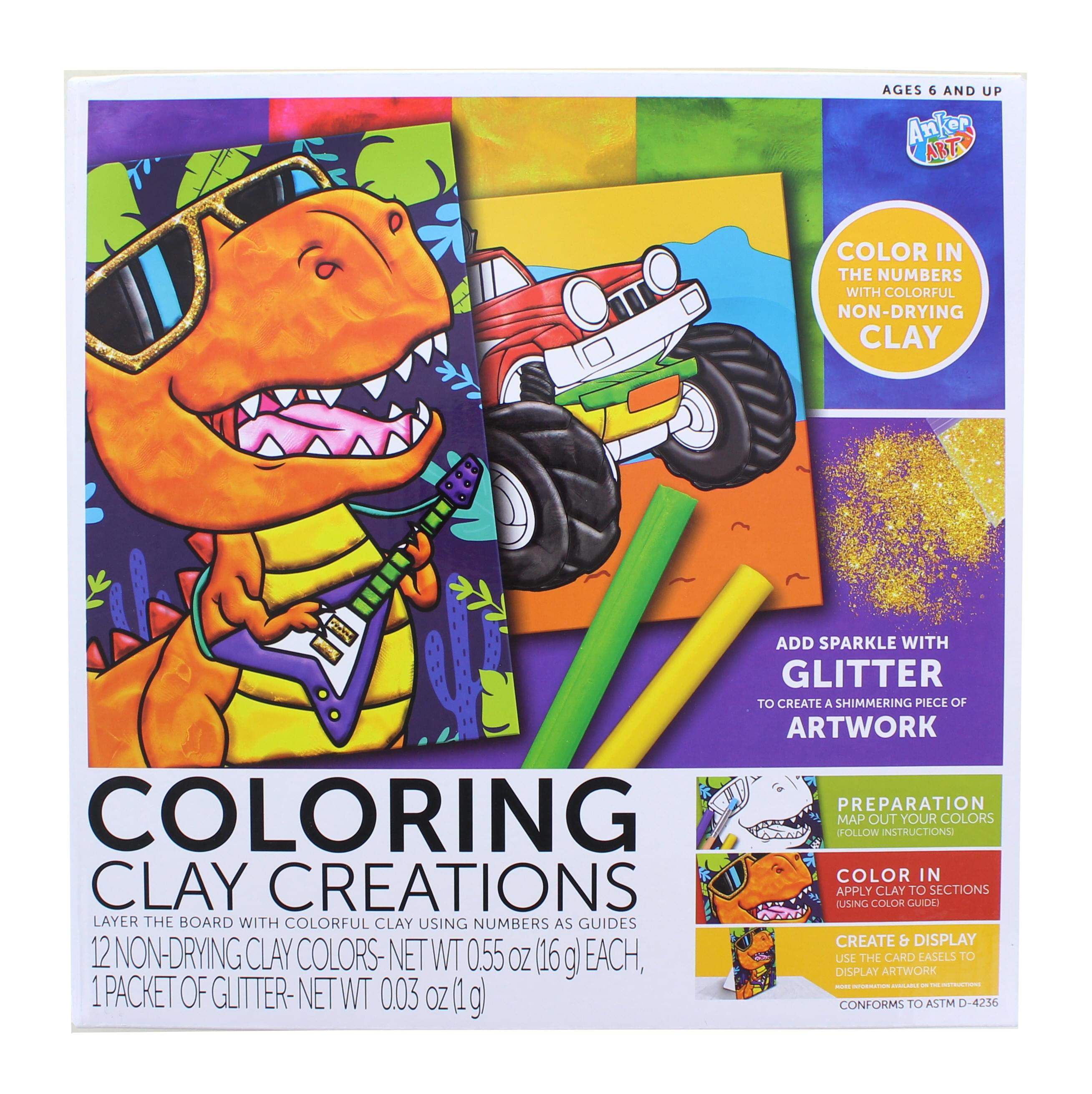 Anker Play Coloring Clay Creations Design Kit | Dinosaur & Truck