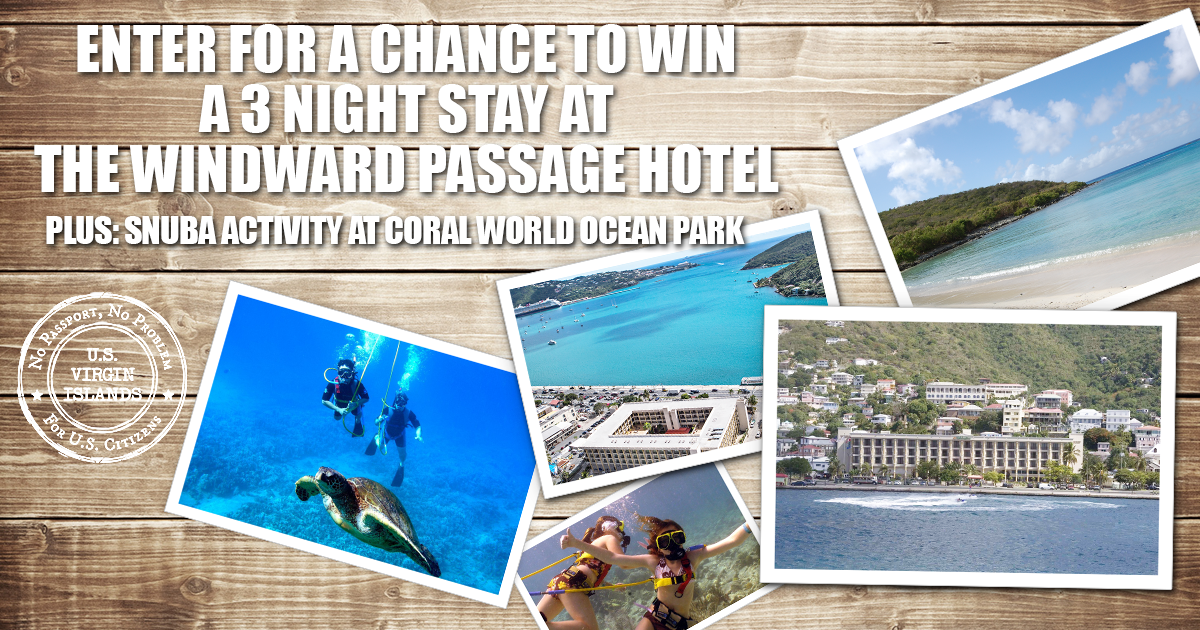 Enter for a chance to win a Stay in the USVI!
