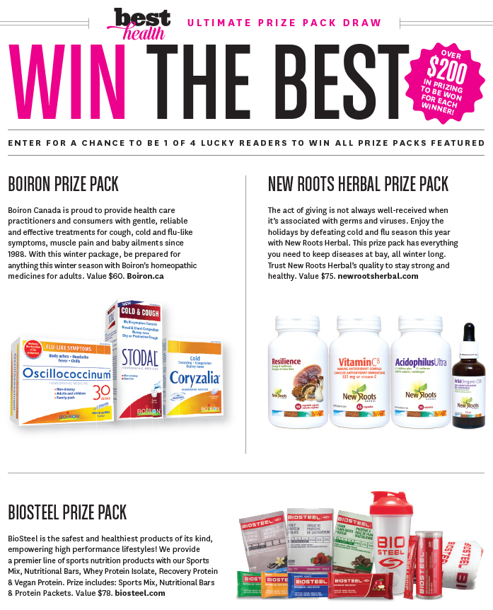 BestHealthMag.ca: Win Best Health Prize Package ($248)