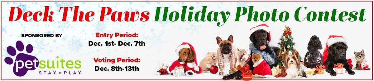 Deck The Paws Holiday Photo Contest Sponsored By PetSuites of America
