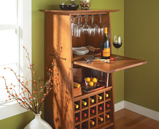 Classic Oak Wine Server | Woodworking Project | Woodsmith Plans