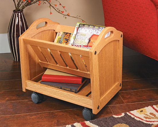 Mobile Magazine Rack | Woodworking Project | Woodsmith Plans