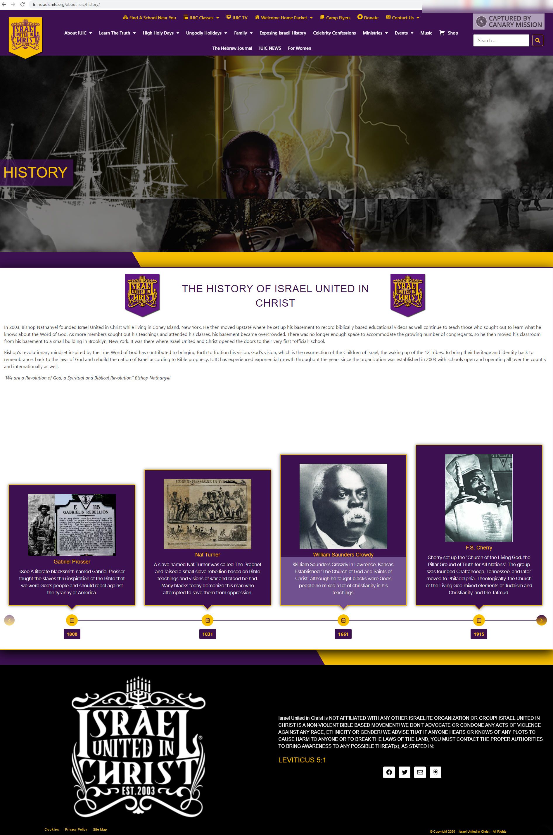 Israel United in Christ - Canary Mission