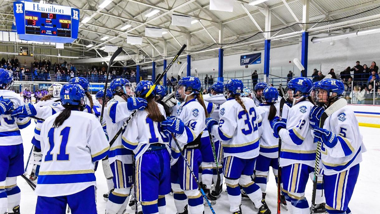 News - Women's Hockey Wins NCAA Debut in Sold-out Russell Sage Rink ...