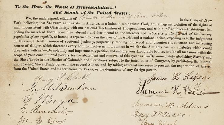 A Student Stand Against Slavery - News - Hamilton College