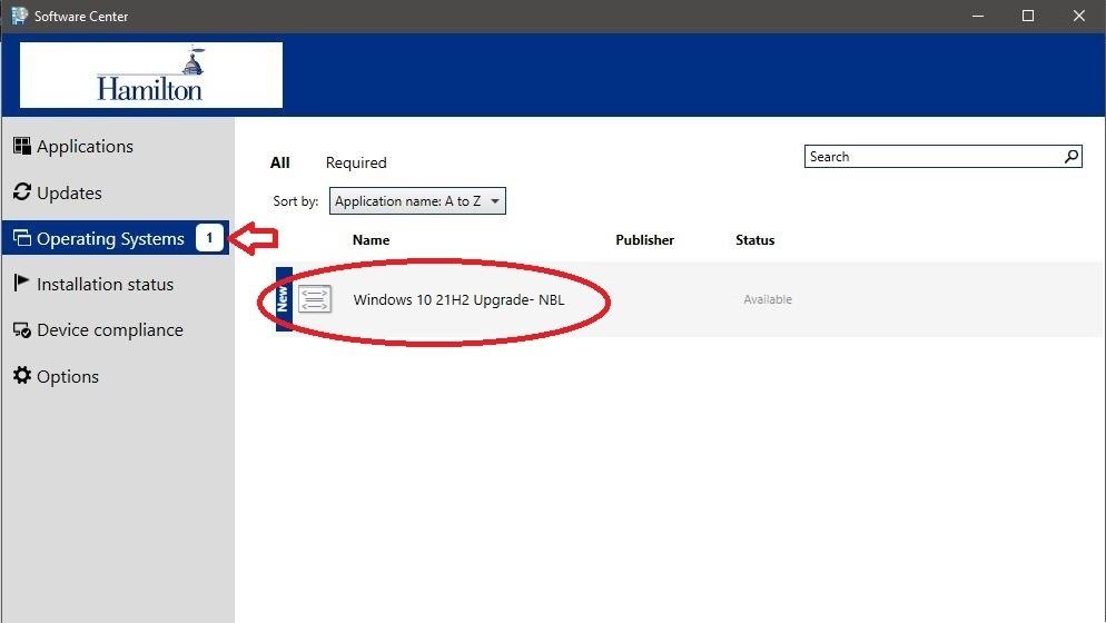 Resource Center - SOFTWARE CENTER - WINDOWS 21H2 UPDATE - Hamilton College