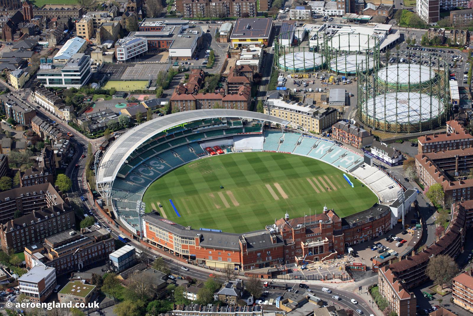 aeroengland | aerial photograph of the Oval Cricket Ground London UK
