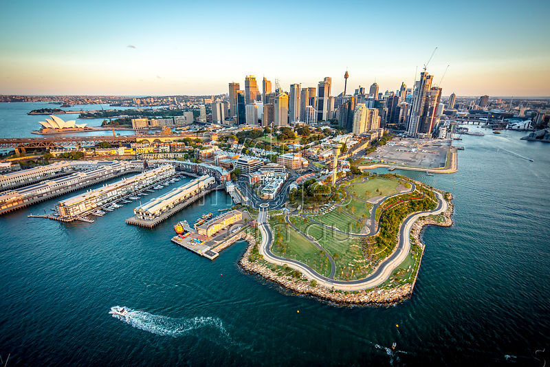 Sydney Aerial Photography - Barangaroo Headland Park