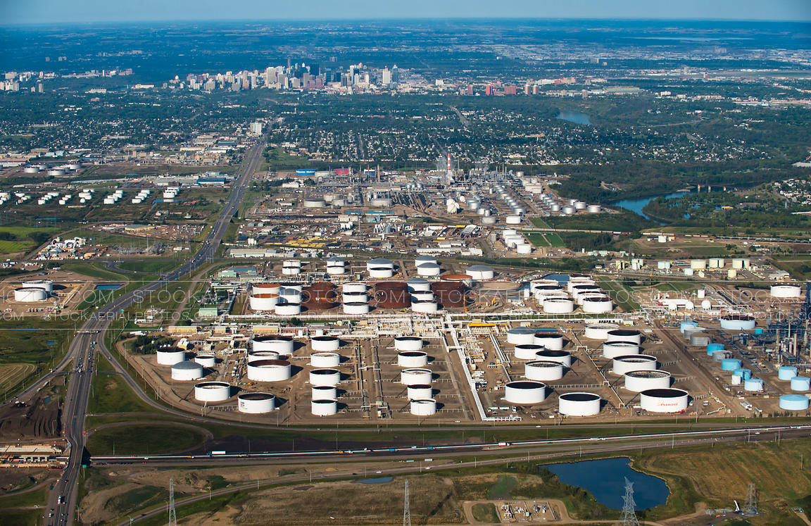 Aerial Photo | Suncor (Petro Canada) Refinery, Edmonton AB