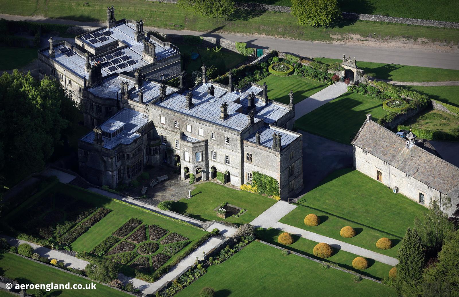 aeroengland | aerial photographs of Tissington Hall Derbyshire England UK