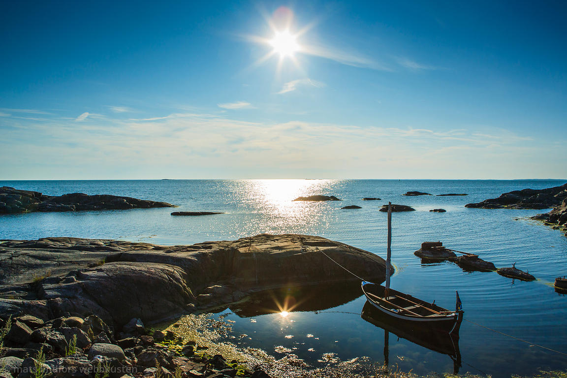 FOTOKONST KUST & SKÄRGÅRD - Sol hav horisont Landsort skärgården ...