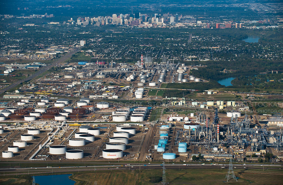 Aerial Photo | Suncor (Petro Canada) Refinery, Edmonton AB