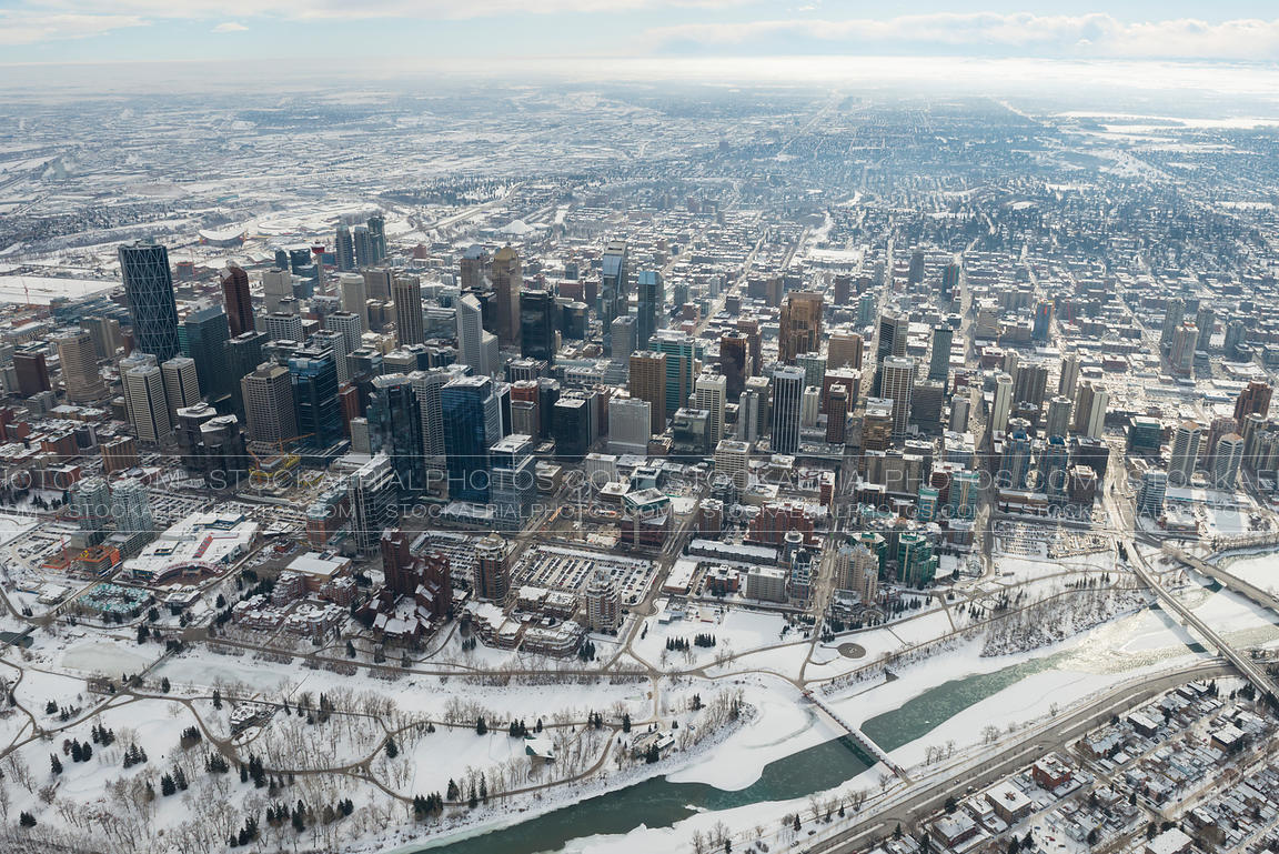 Aerial Photo | Calgary in Winter