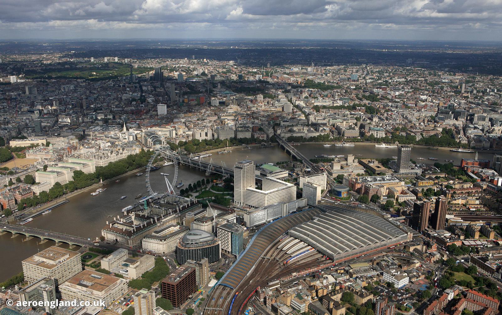 aeroengland | aerial photograph of Waterloo International railway ...