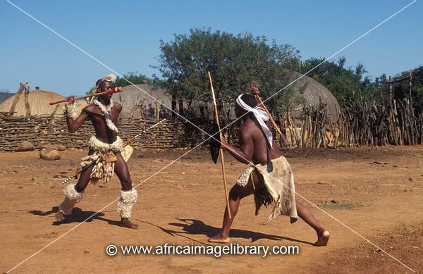 Photos and pictures of: Zulu stick fighting, Shakaland, Kwazulu-Natal ...