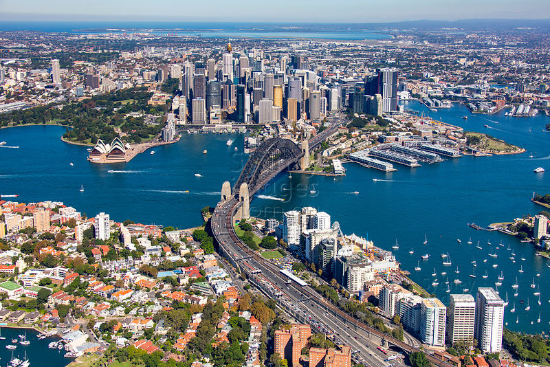 Sydney Aerial Photography - Milsons Point and Sydney CBD
