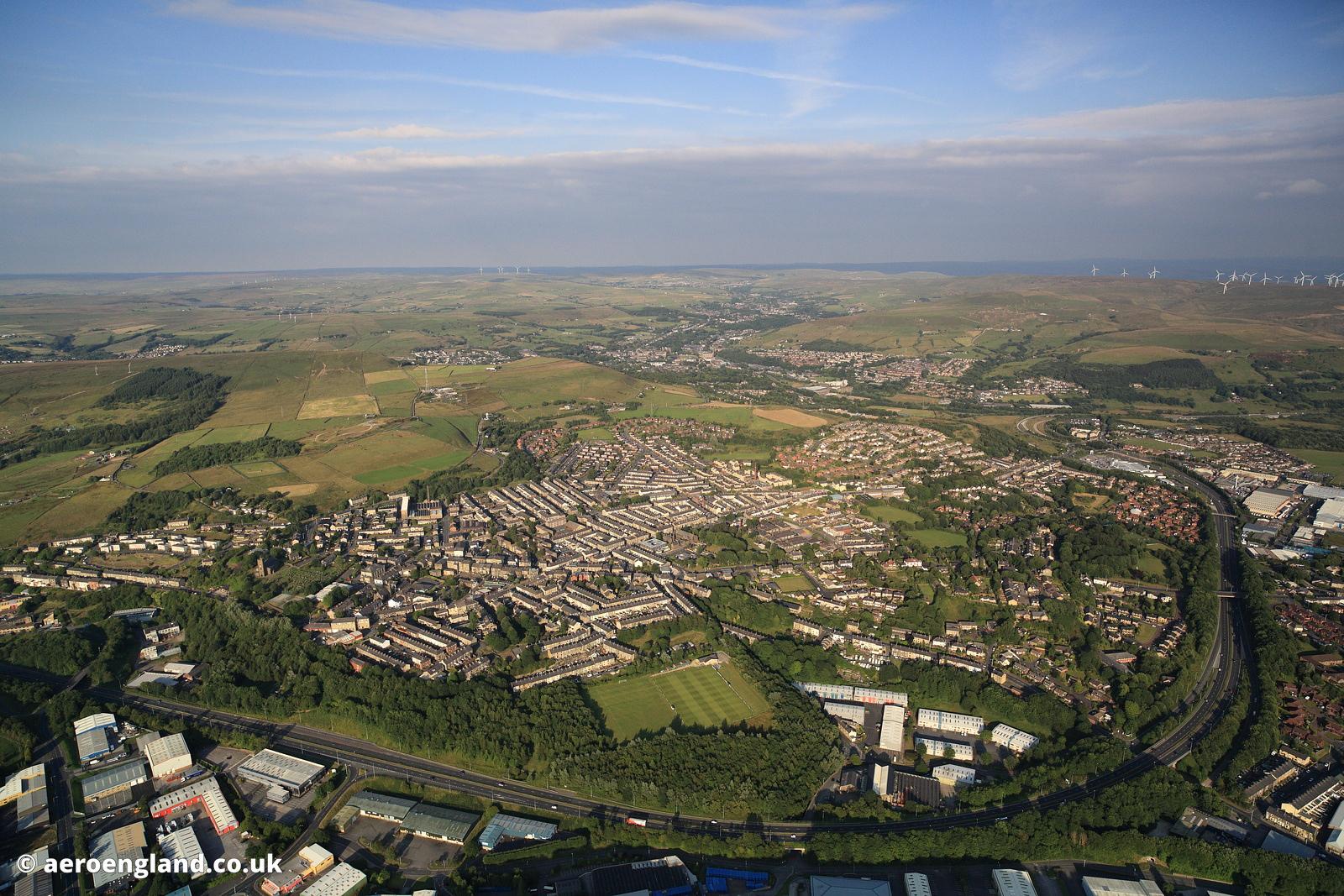 aeroengland | aerial photograph of Haslingden Lancashire England UK