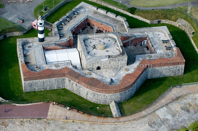Aerial View. Southsea Castle, Portsmouth, Hampshire . Jason Hawkes
