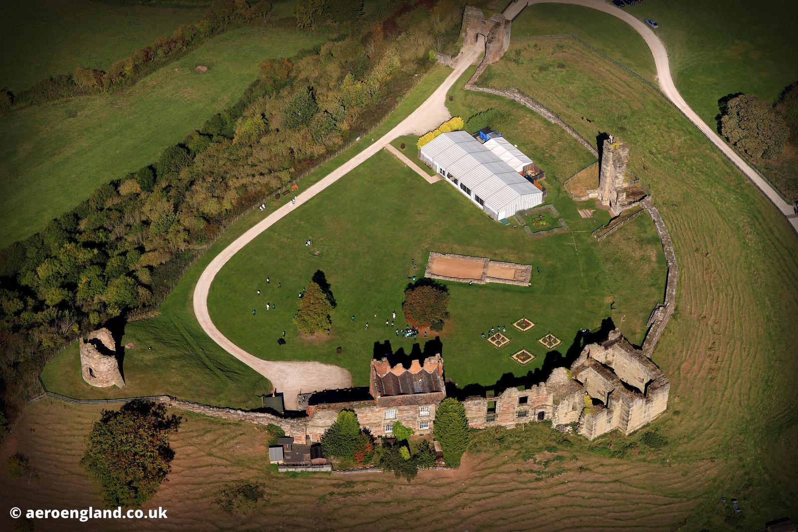 aeroengland | aerial photograph of Tutbury Castle Staffordshire England UK