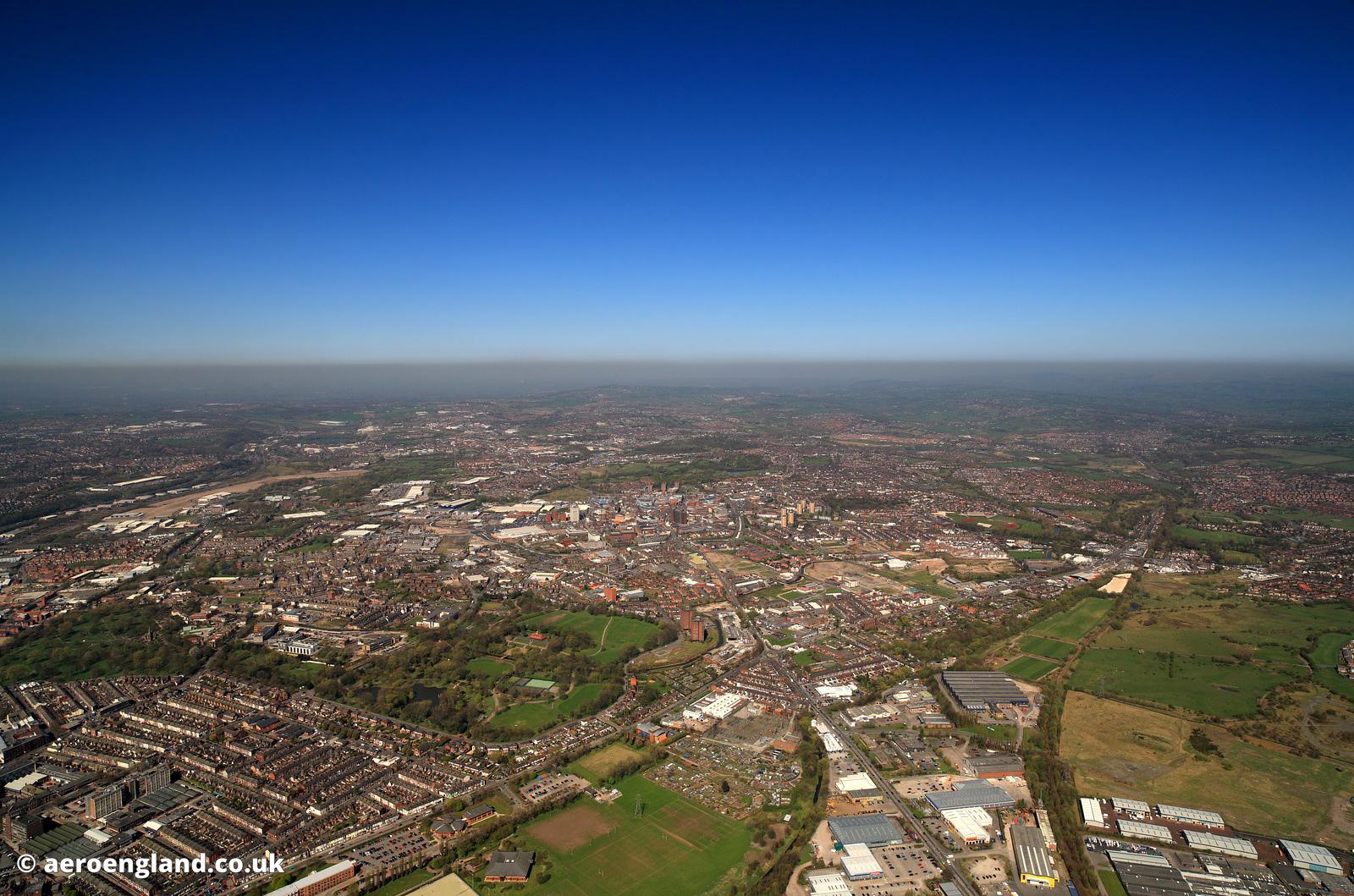 aeroengland | aerial photograph of Hanley, Stoke-on-Trent, Staffordshire UK