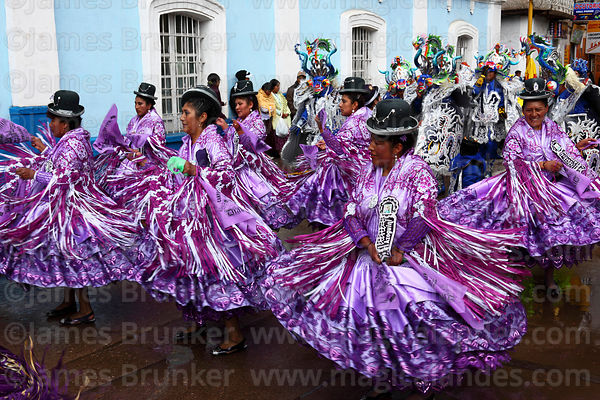 Magical Andes Photography | Cholitas dancing the morenada at Virgen de la Candelaria festival ...