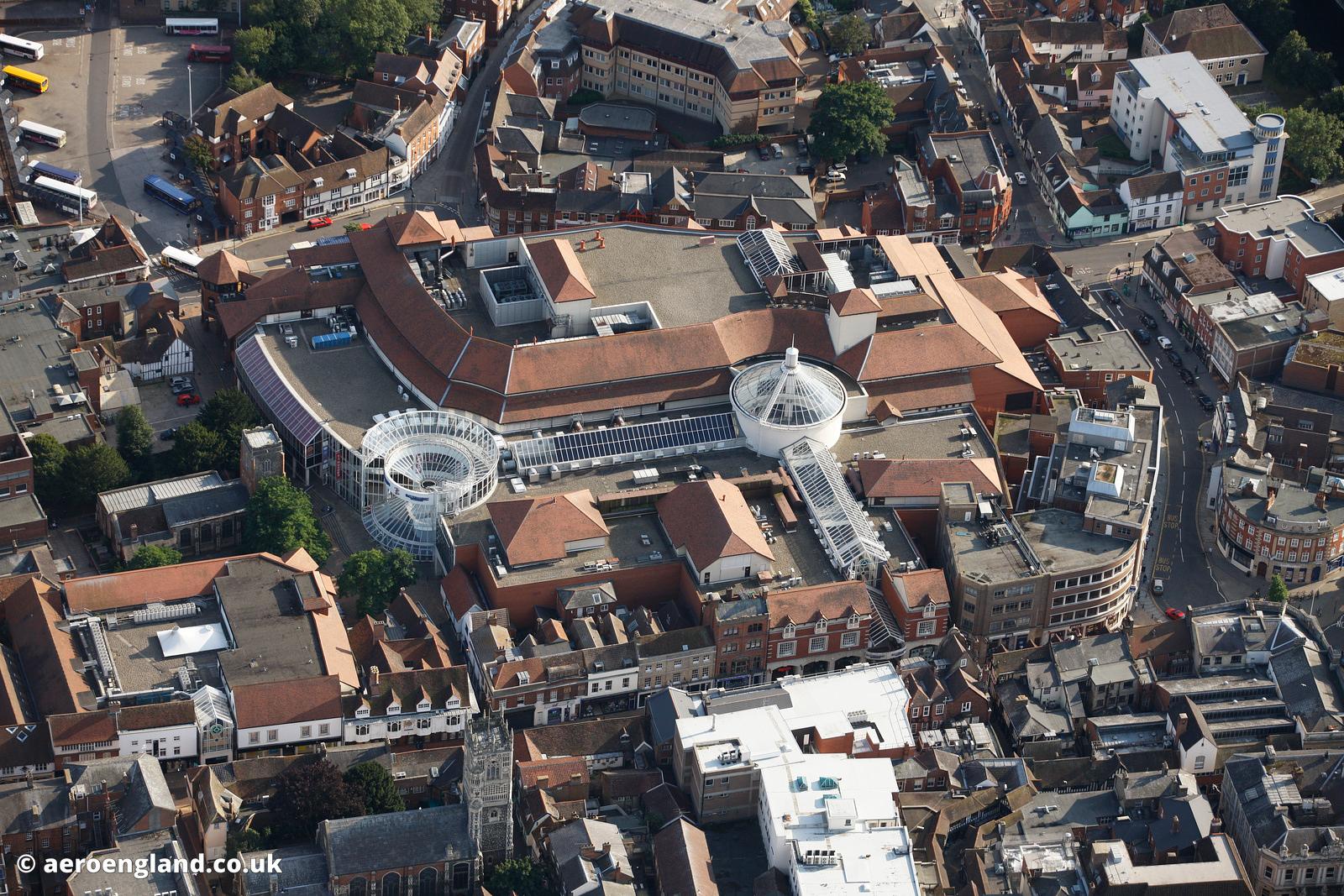 aeroengland | AERIAL PHOTOGRAPH OF THE BUTTERMARKET SHOPPING CENTRE ...