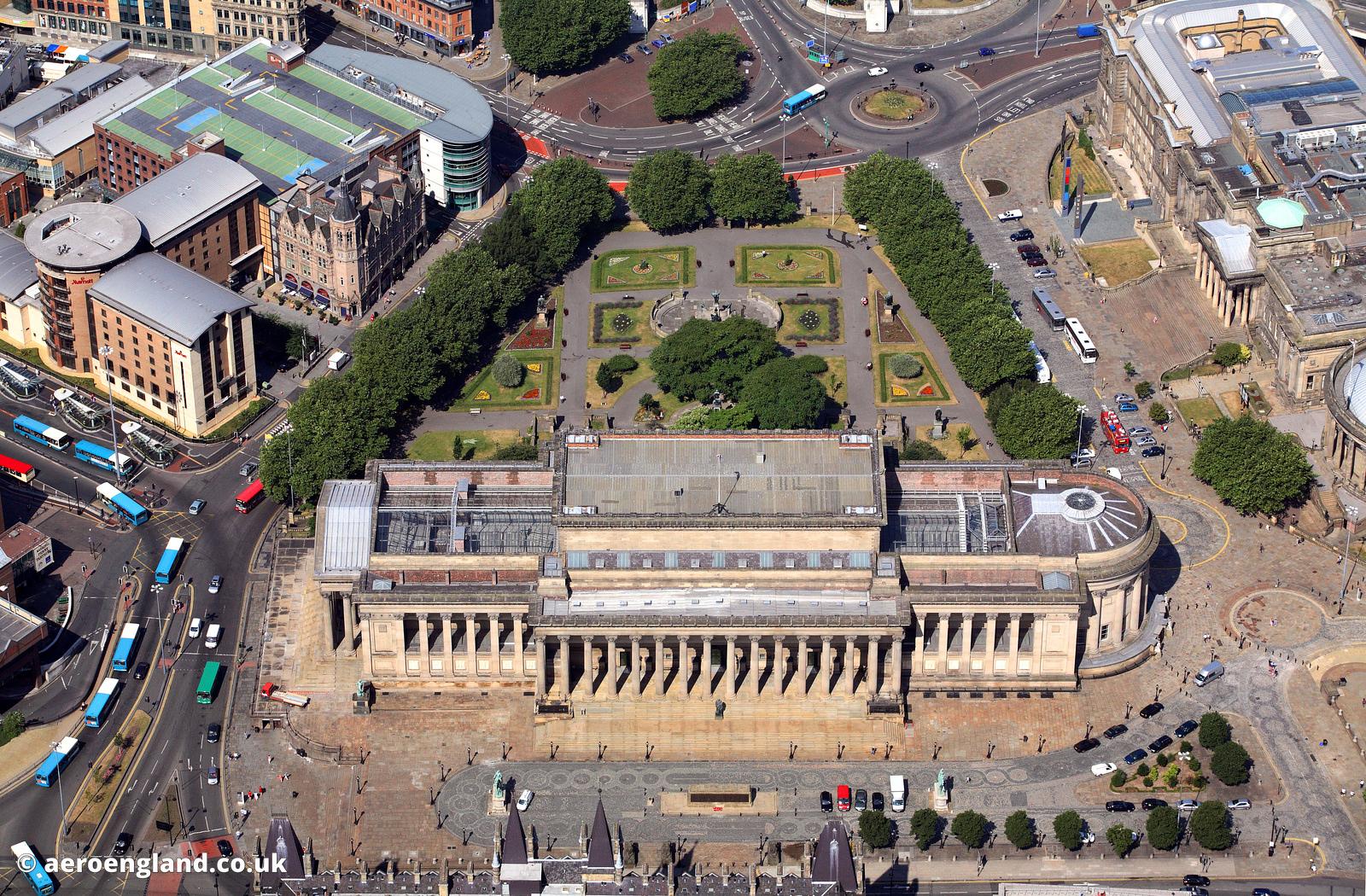 aeroengland | aerial photograph of St George's Hall Liverpool
