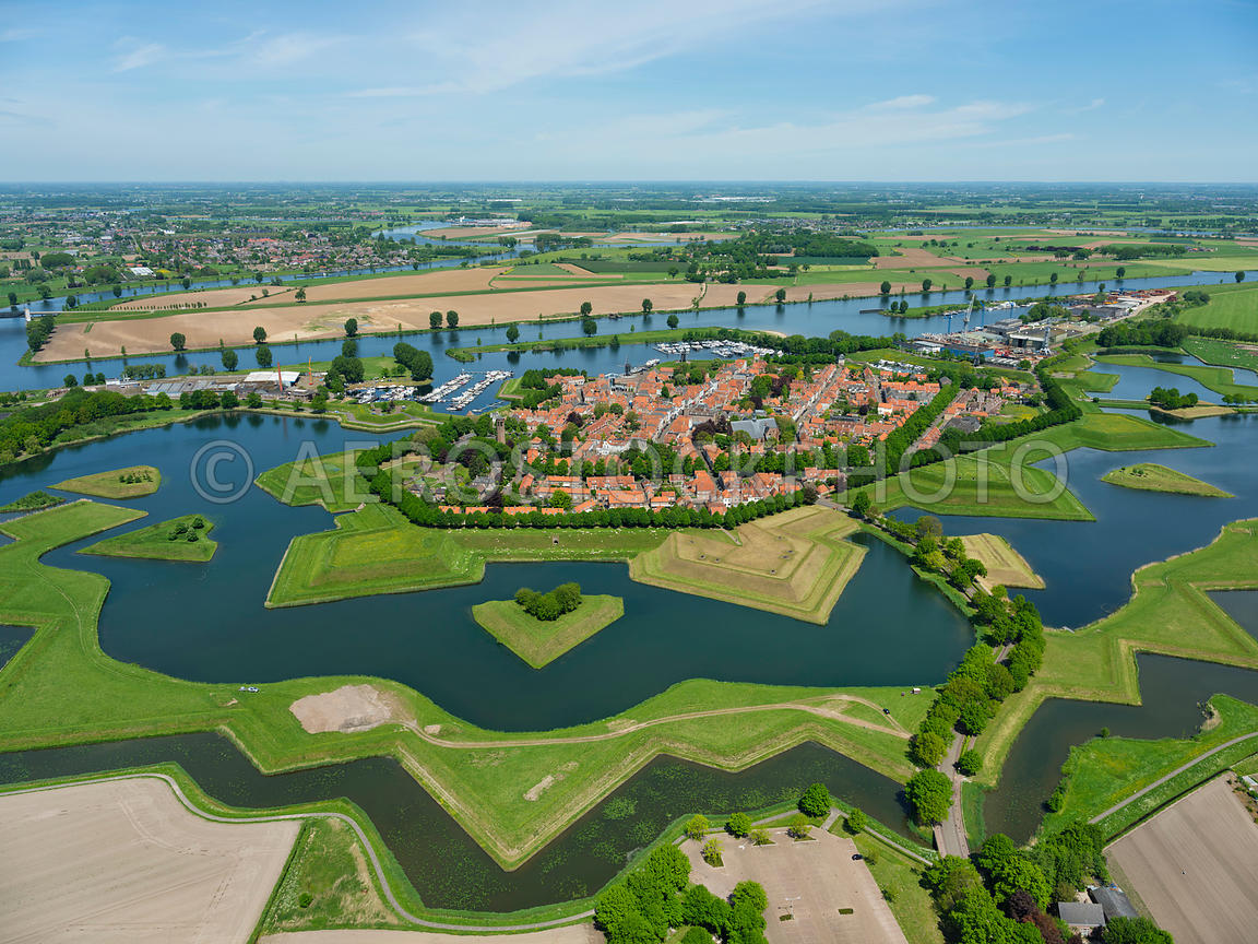 aerial view | Fortress Heusden seen from the south west, Heusden, Noord ...