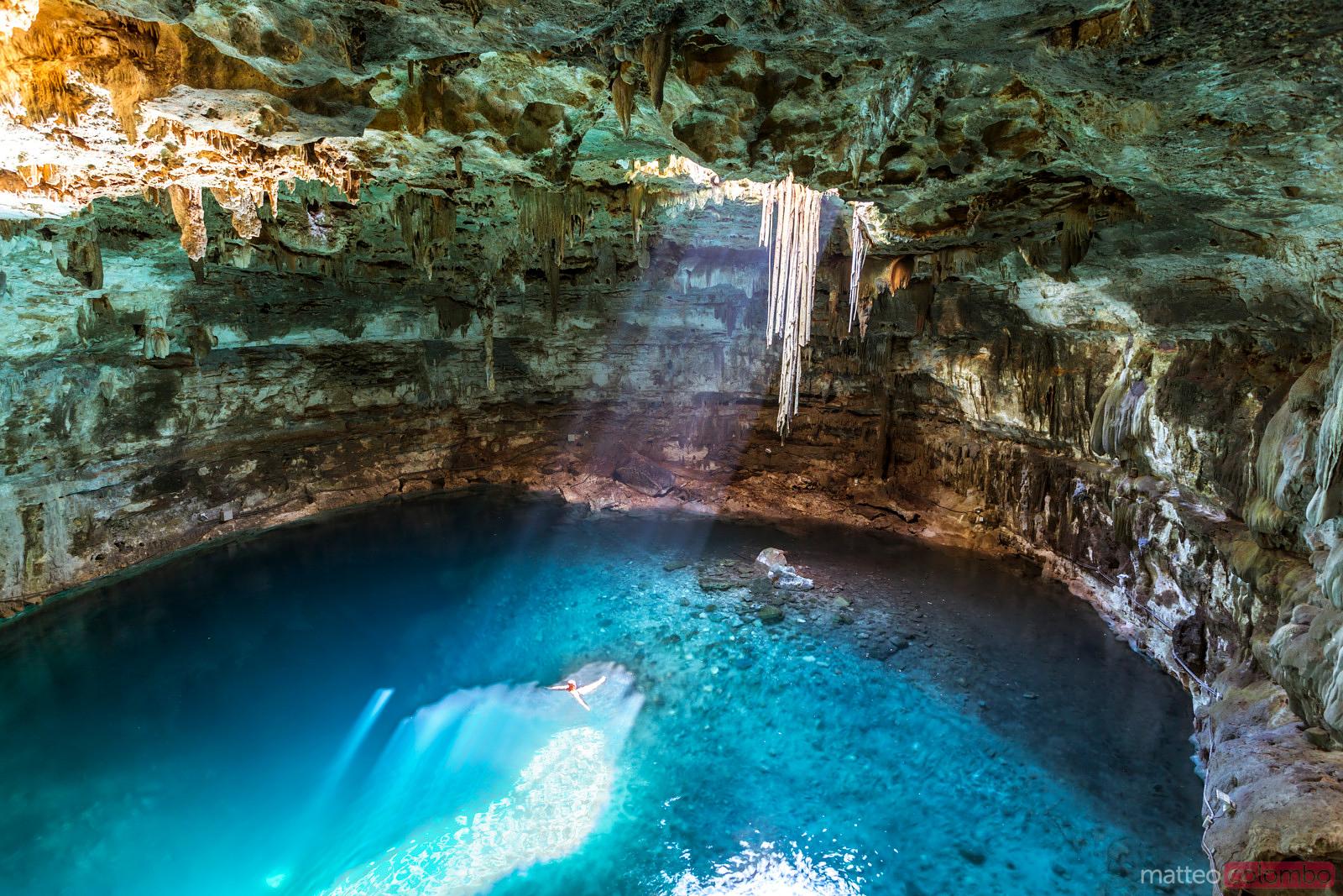 Matteo Colombo Travel Photography | Blue Cenote with sunlight from the ...