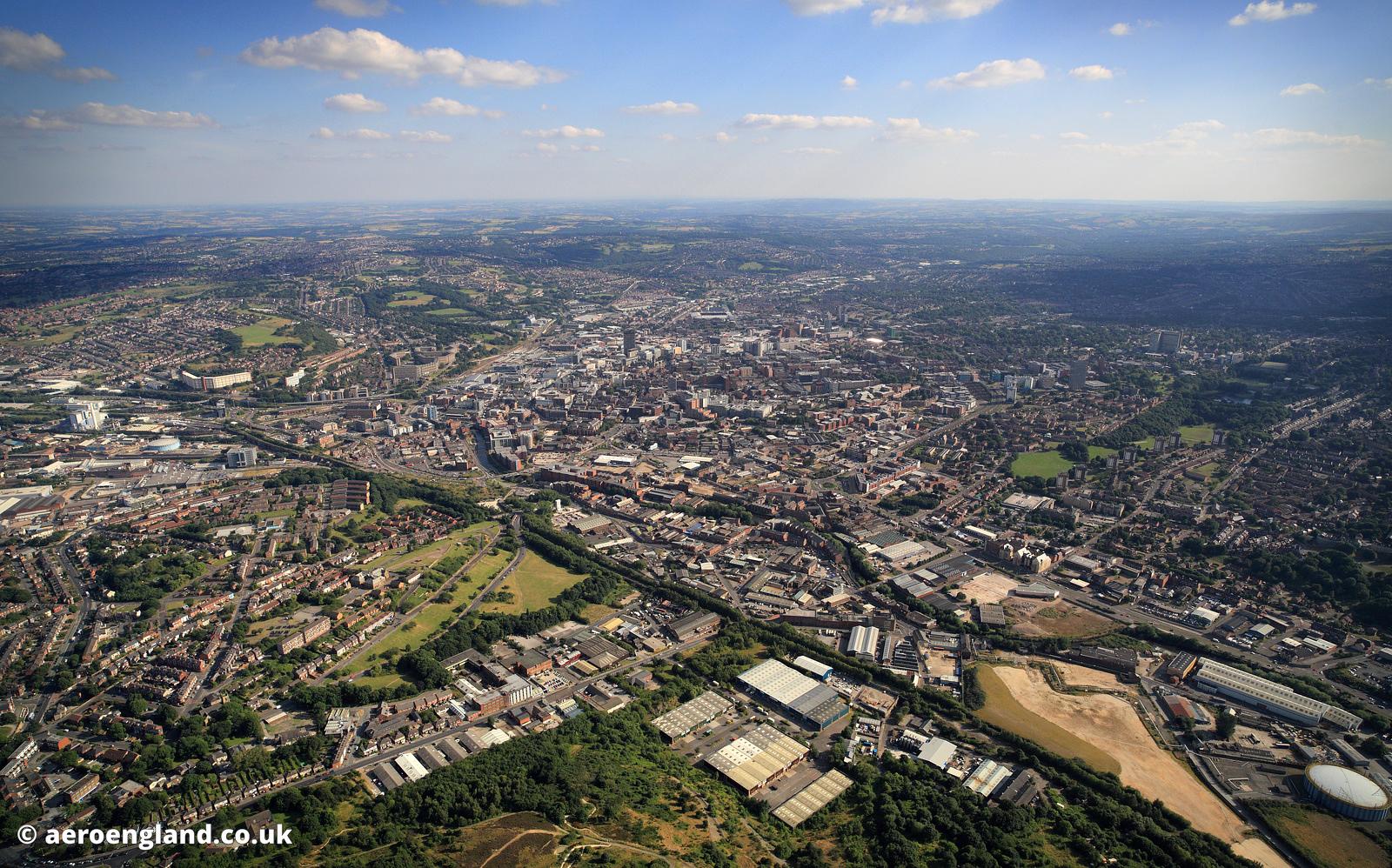aeroengland | aerial photograph of Sheffield South Yorkshire England UK