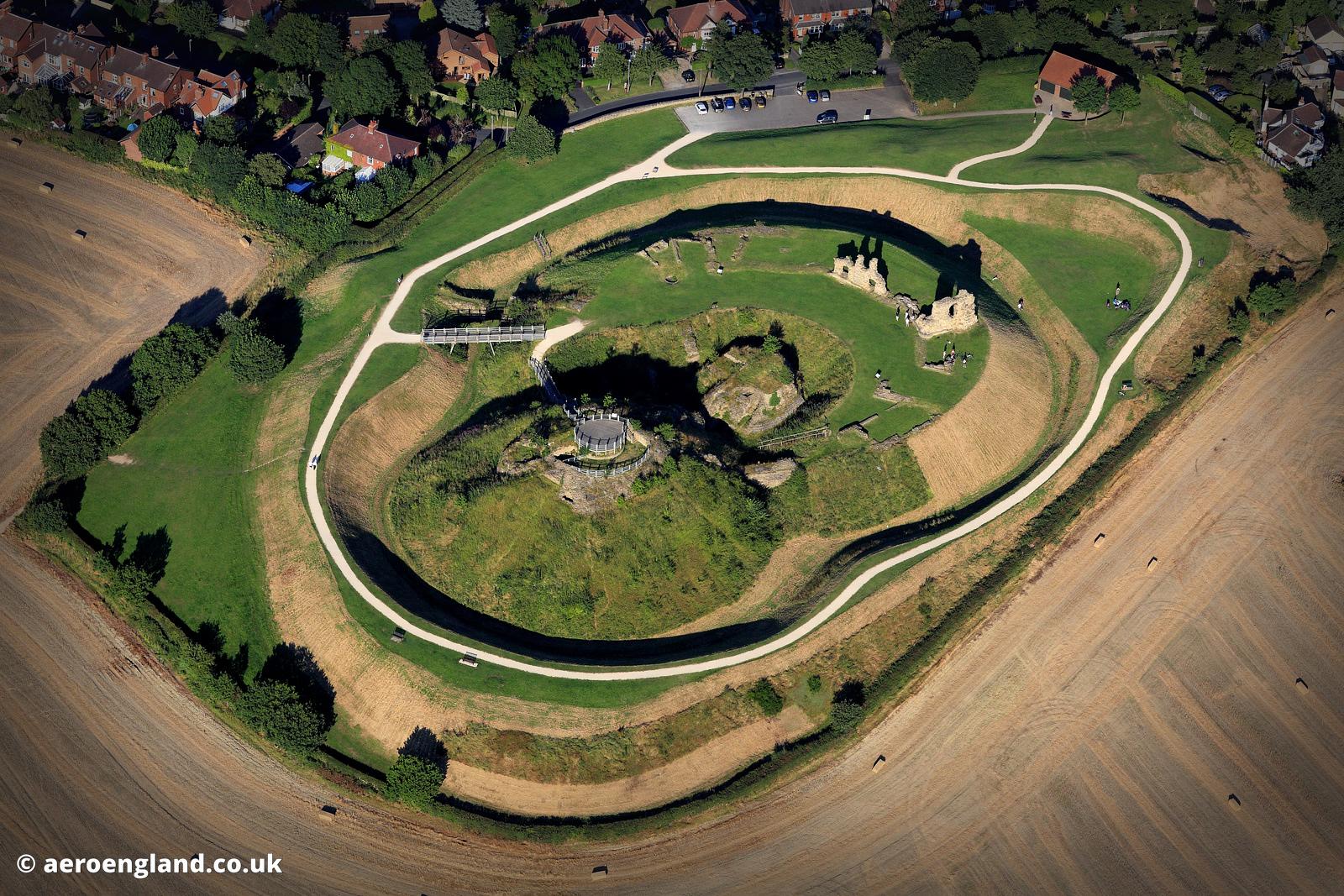 aeroengland | aerial photograph of Sandal Castle, Sandal Magna ...