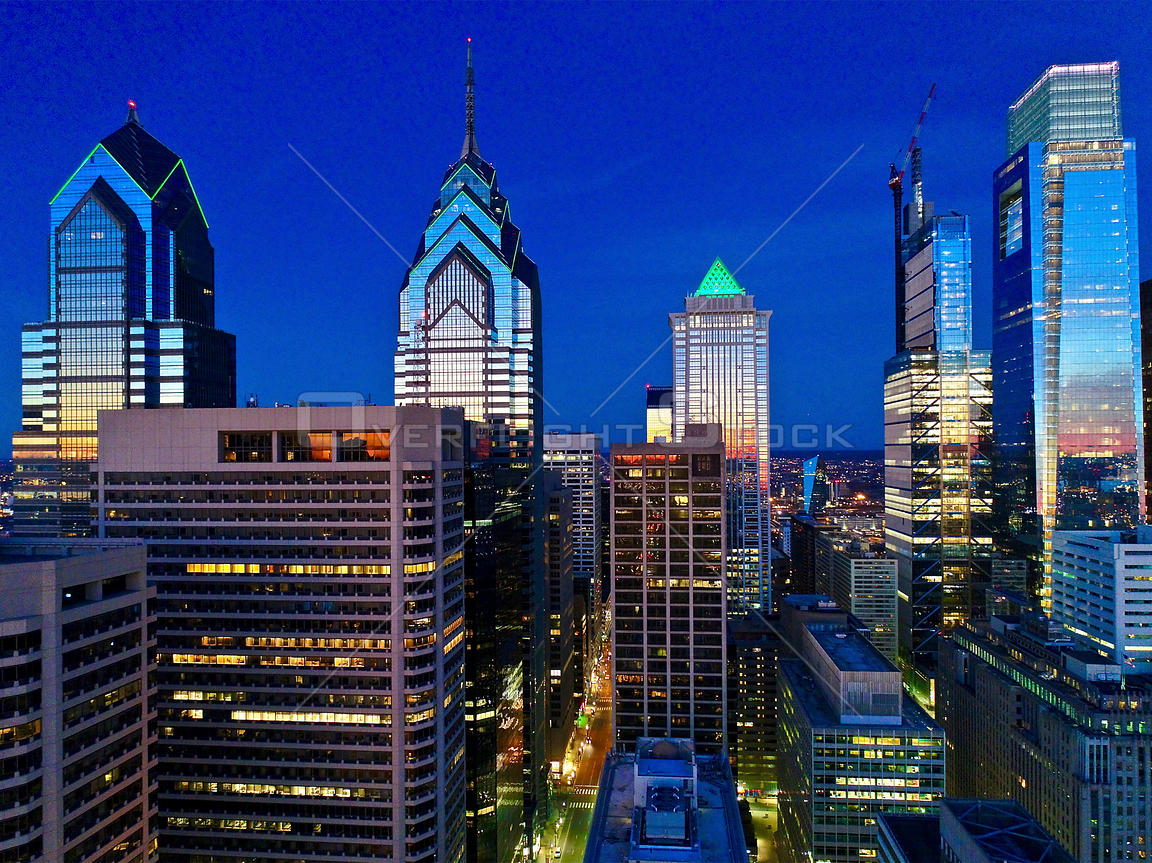 OverflightStock | Sunrise Reflection in Philadelphia Pennsylvania ...