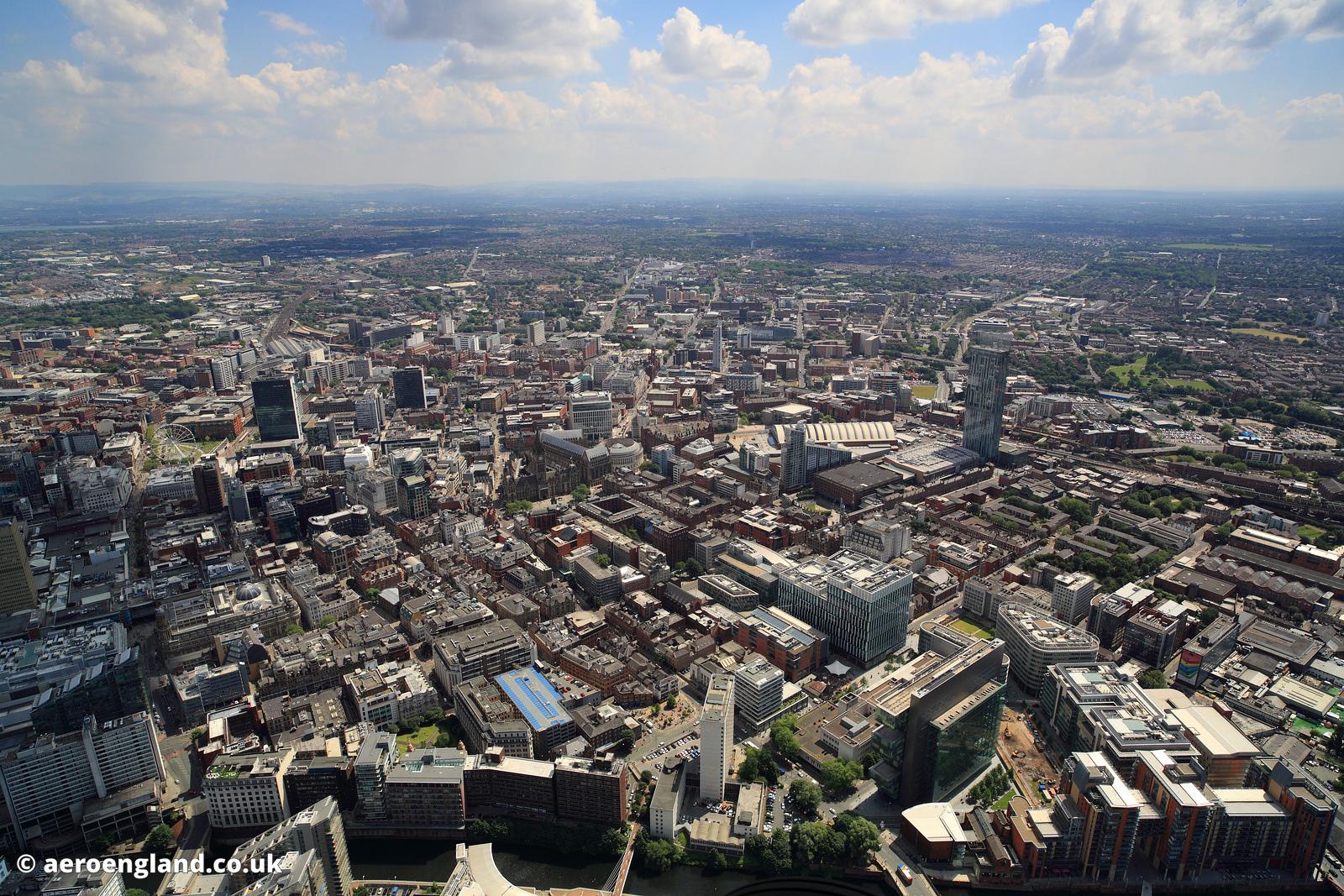 aeroengland | aerial photograph of Manchester England UK