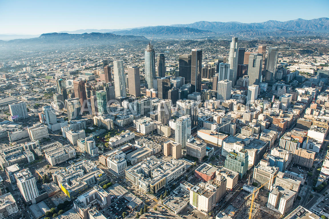 Aerial View. Aerial view of Los Angeles, California. USA . Jason Hawkes