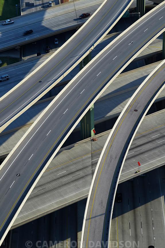 Aerial Stock | Aerial Photograph of the High Five Interchange in Dallas ...