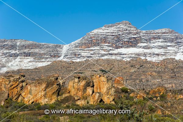 Photos and pictures of: Snow-capped mountains in the Cederberg ...