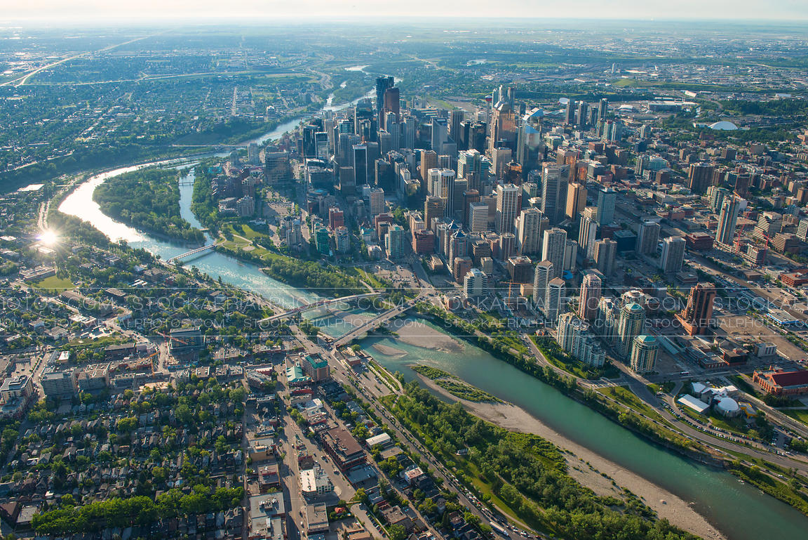 Aerial Photo | Calgary City Skyline