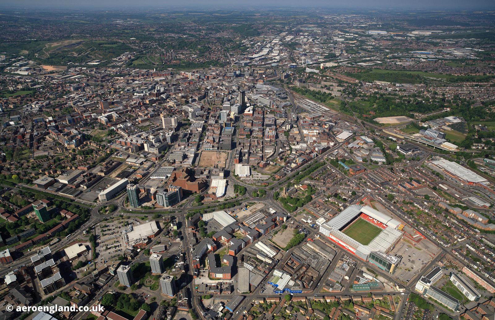 aeroengland | aerial photograph of Sheffield South Yorkshire England UK