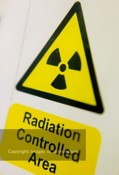 Images of Birmingham Photo Library Radiation controlled area sign in an ...