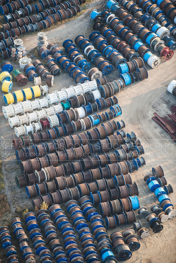 Aerial Photo | Steel Cable Spools