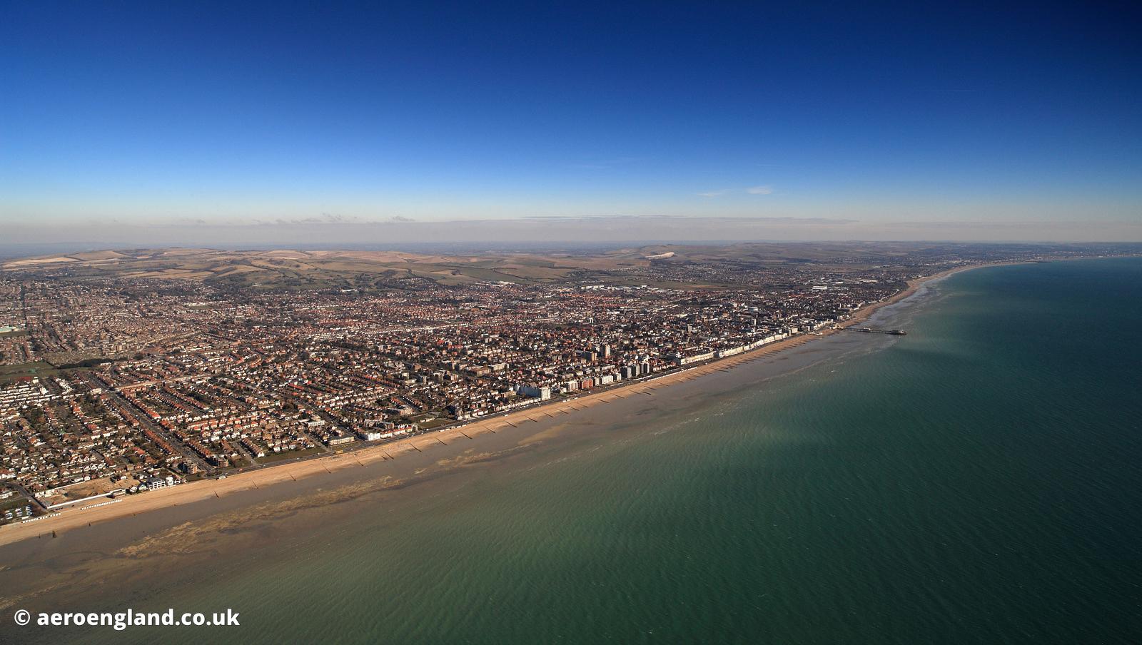 aeroengland | aerial photograph of Worthing West Sussex, England UK