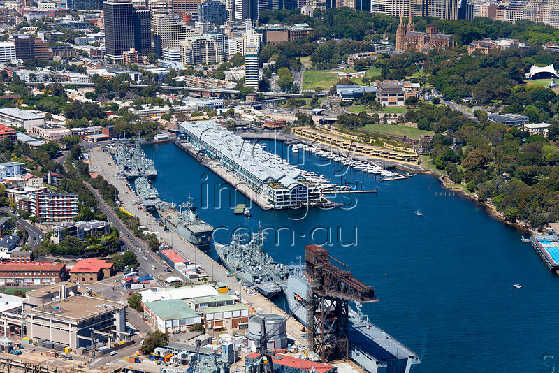 Sydney Aerial Photography - Garden Island and Woolloomooloo Bay